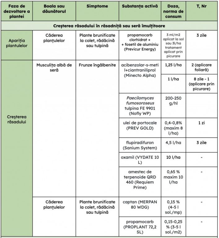 Schemă tratament tomate – sfaturi pentru a evita riscurile